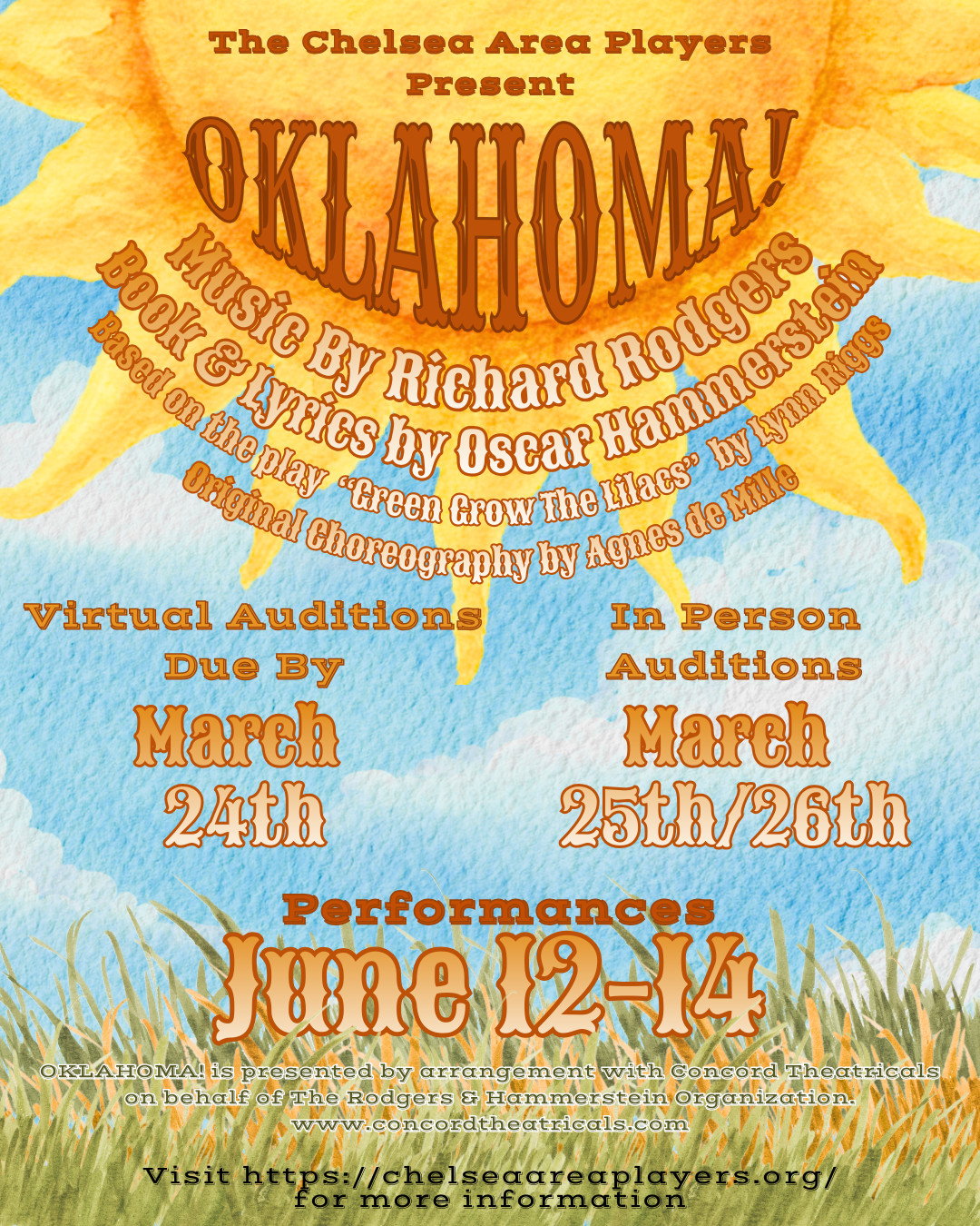 Oklahoma Audition Information! - Chelsea Area Players